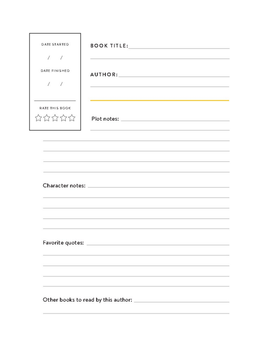 Reader's Journal – Take Note Stationery Boutique